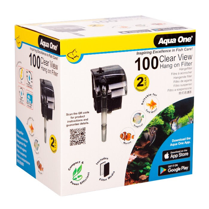 AQUA ONE FILTER CLEAR VIEW 100 40L – Pittwater Pets